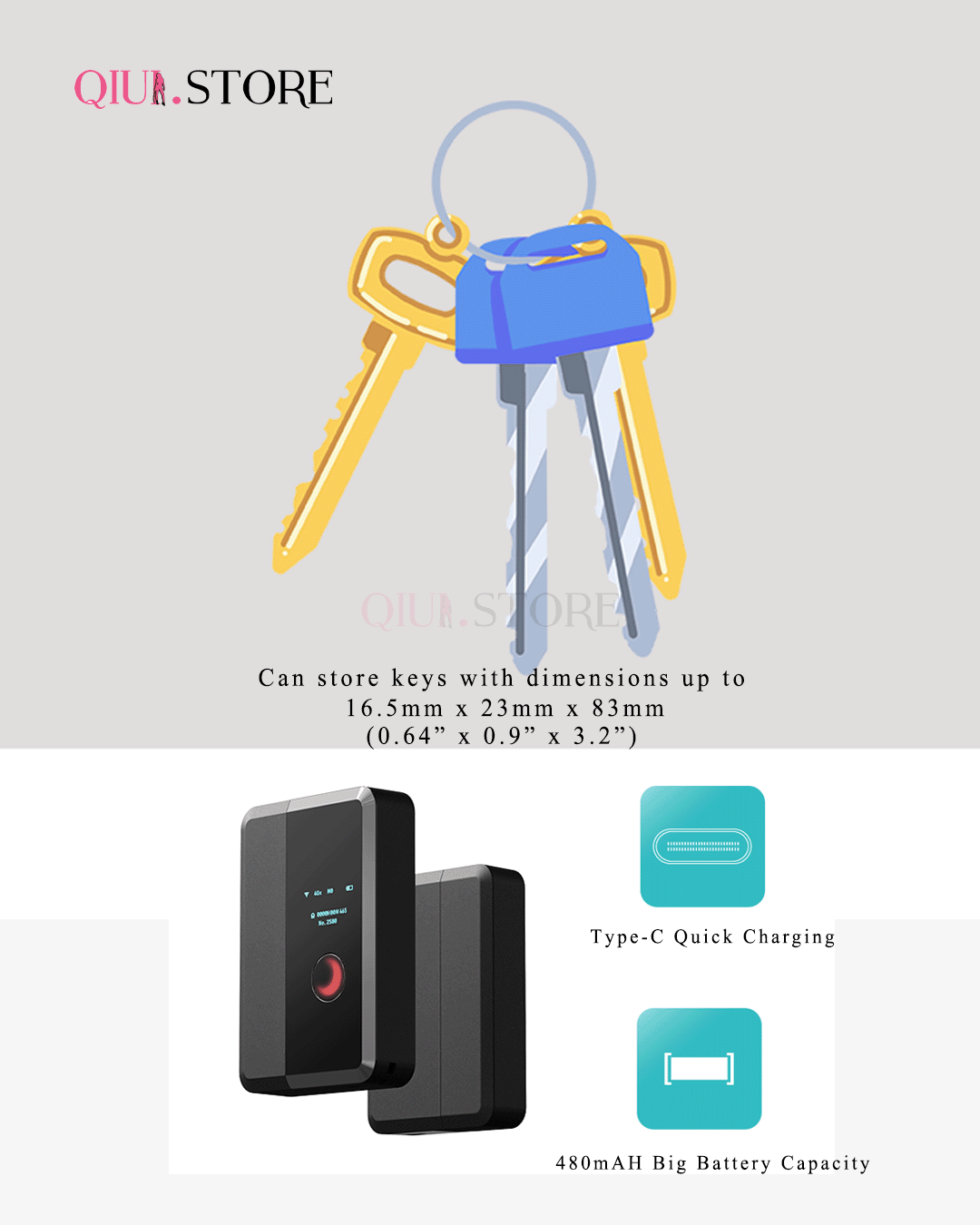 QIUI KEYPOD PRO app-controlled Chastity key LOCKBOX (Global Cellular ...